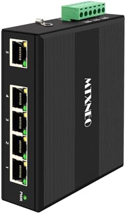 Amazon.com: Industrial 5 Ports Gigabit POE+ Network Switch with DC12V ...