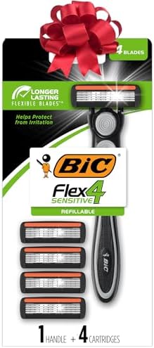 Amazon.com: BIC Flex 4 Refillable Razors for Men, Long-Lasting 4 Blade ...