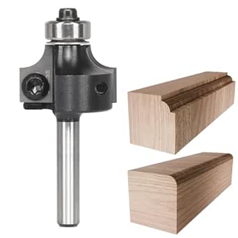 Akylin Roundover Router Bits 1/4" Shank,with Insert Carbide 1/4" Radius ...