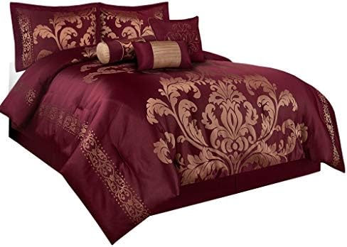 Amazon.com: Bedream 7 Pieces Embroidered Comforter Set King ...