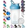 Amazon.com: Shaker Bottle A Small Clear Cup w. Blue Lid,12Oz/400ml ...