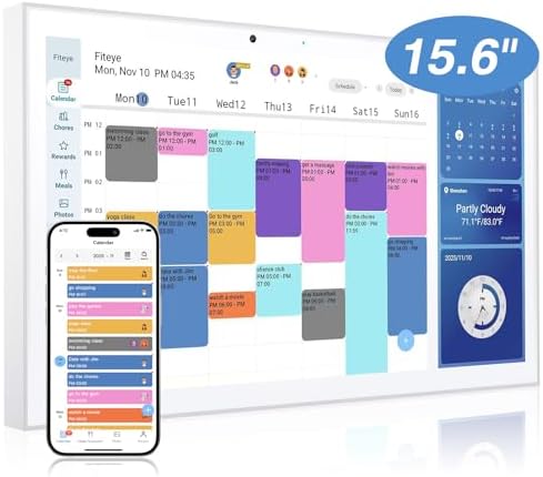 15.6" Smart Digital Calendar with Camera & HD Smart Touch Screen ...