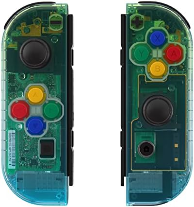 eXtremeRate Gradient Translucent Green Blue Joycon Handheld Controller ...