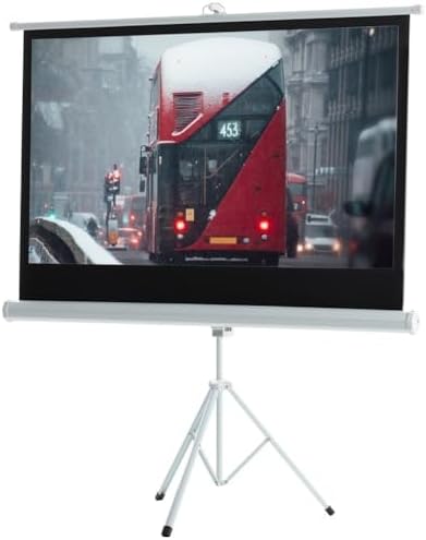 INMOZATA 100" Projector Screen with Stand, 16:9 HD Projector Screens ...