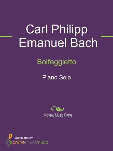 Solfeggietto eBook : Bach, C.P.E.: Amazon.co.uk: Kindle Store