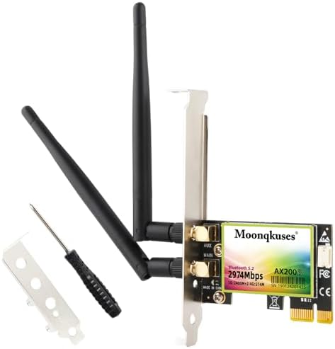 Amazon.com: Ubit Gigabit PCIe WiFi 6 Bluetooth 5.2 Card, 802.11 AX ...