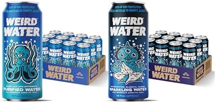 Amazon.com: Weird Water Bundle – Flat & Sparkling Water (12-Pack Each ...