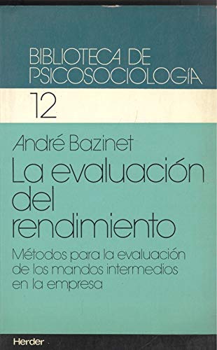 Evaluacion Del Rendimiento, La: Bazinet Andre: 9788425413551: Amazon ...
