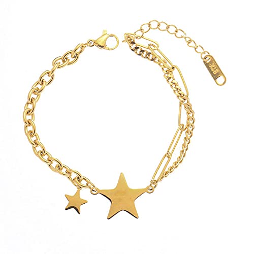 Buy Destiny Jewel's Gold Plated Star Decor Bracelet For Women & Girls ...