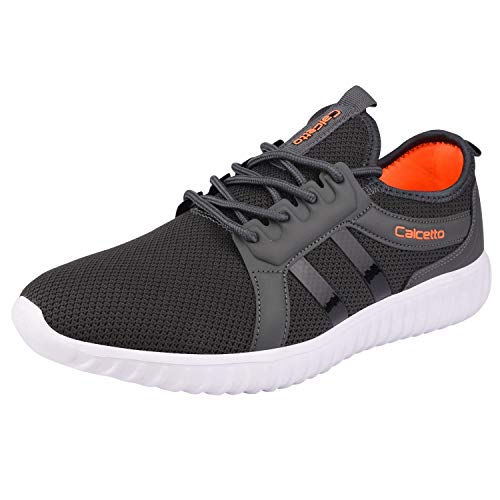 Buy calcetto Mens Casual Shoes CLT-00904 Grey Orange Size-6 at Amazon.in