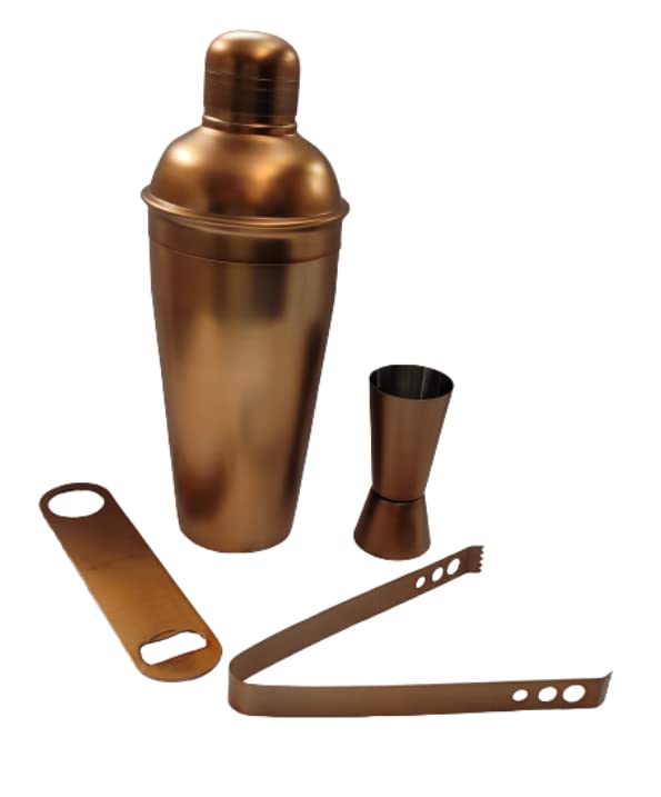 Buy Proniks Cocktail Shaker (750ml),Peg Measure,Ice Tong with Opener in ...