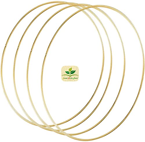 Zazza Home Decor- Macrame Metal Circle Garland Rings Golden Metal Craft ...