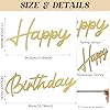 Amazon.com: Happy Birthday Wooden Sign with Gold Painted Cutout Wooden ...