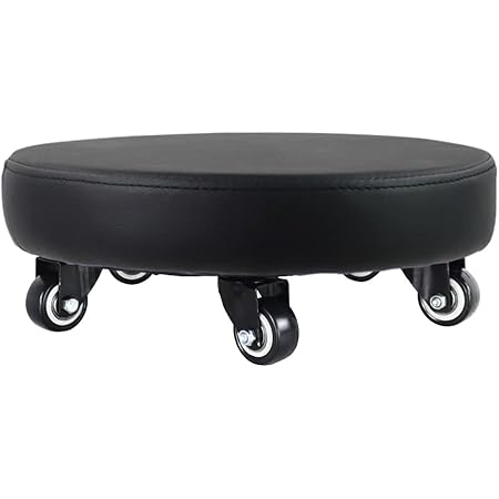 Amazon.com: WKWKER Modern Roller Seat 360° Rotating PU Leather Rolling ...