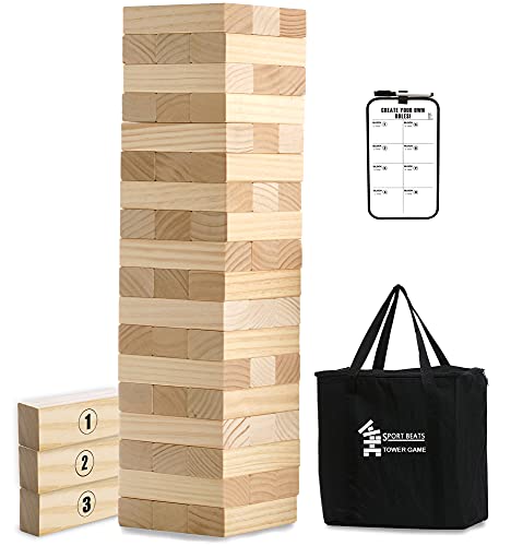 Large Tower Game Jenge Stacker Wooden Stacking Games Lawn Outdoor Games ...