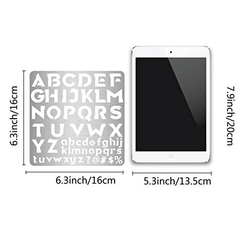 GORGECRAFT 6.3 Inch Metal Letter Stencil Stainless Steel Lettering ...