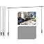 URBNLIVING 240cm Metal Over Table Hanging decoration Display Rod Rail ...