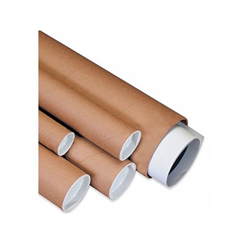 Amazon.com: Box Packaging Mailing tube with Cap, Kraft, 3" x 6" 48 ...