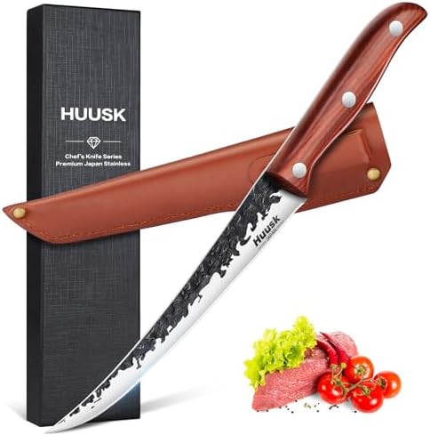 Amazon.com: Huusk 6 Inch Meat Trimming Knife, Boning Knife for Meat ...