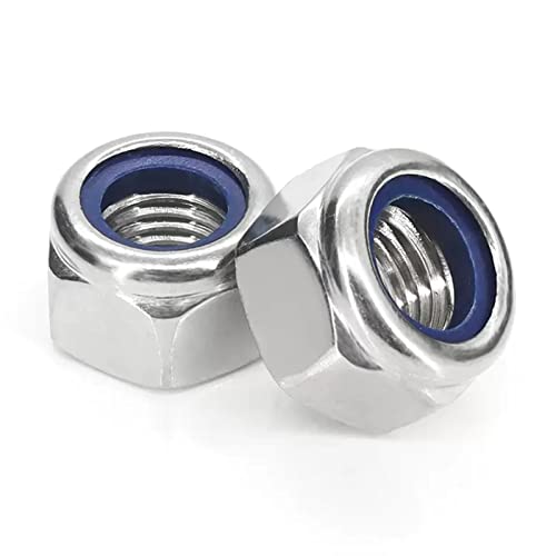 Snapklik.com : M6-1.0 Nylon Insert Lock Nuts, Stainless Steel 304 (18-8 ...