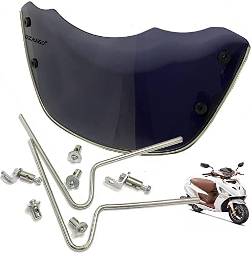 Ozango Scooty Windshield Black Visor/Wind Deflectors with Fittings ...