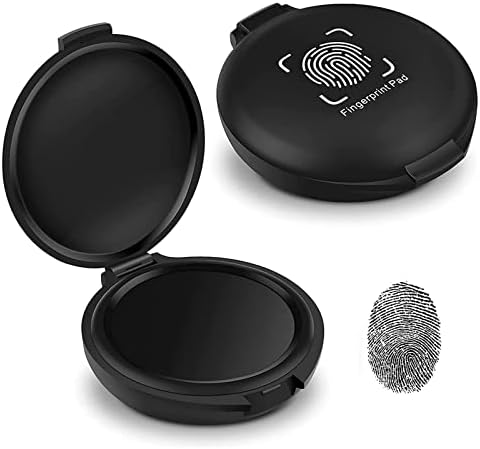 Fingerprint Ink Pad,Black Thumbprint Ink Pad for Notary Supplies ...
