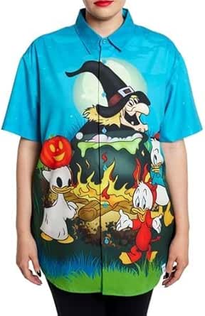Amazon.com: Loungefly Disney Huey, Dewey, & Louie Halloween Camp Shirt ...
