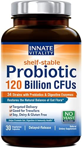 Amazon.com: Innate Vitality Probiotics 120 Billion CFUs 34 Strains with ...