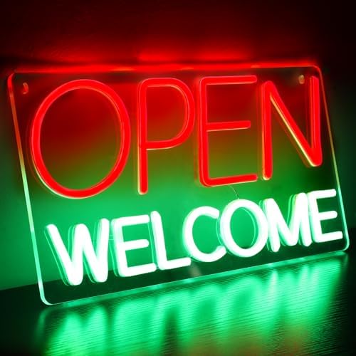 Amazon.com: GLI Led Open Sign with Business Hours – Stand Out with 1000 ...