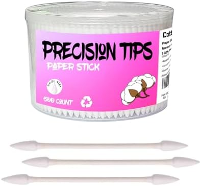 Amazon.com : TecUnite 600 Pieces Cotton Swabs, Double Precision Cotton ...