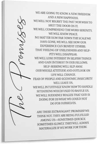 Amazon.com: The AA Promises Addiction Recovery Wall Art Twelve Steps ...