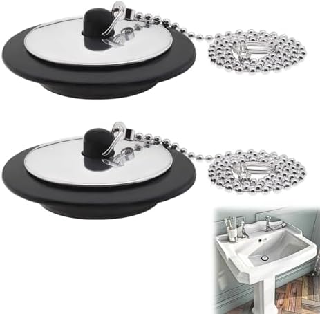 2 PCS Bath Plug Replacement, Universal Bathroom Sink Plug, Bathroom ...