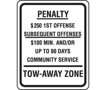 State Specific Ada Parking Sign, New Jersey (Nj) - Tow Sign REFLECTIVE ...