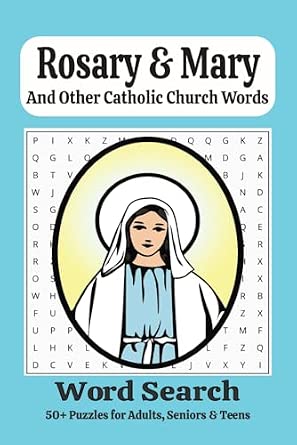Rosary Word Search Puzzle Book: Word Searches with Easy to Read Print ...