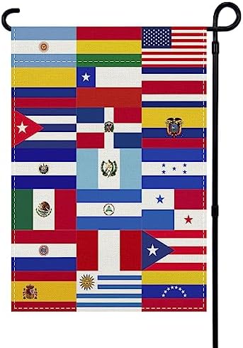 Amazon.com: AuTop 2 Set 21 Countries Spanish Speaking Flags Banner ...