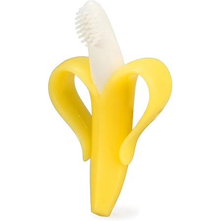 Amazon.com: Baby Banana - Pink Banana Toothbrush, Training Teether ...
