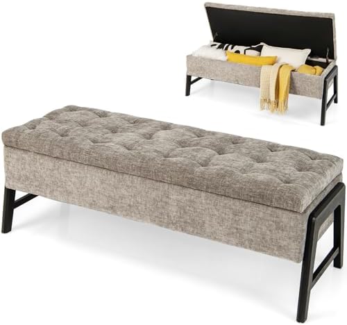Amazon.com: Giantex 50" Storage Bench - End of Bed Bench, Entryway ...