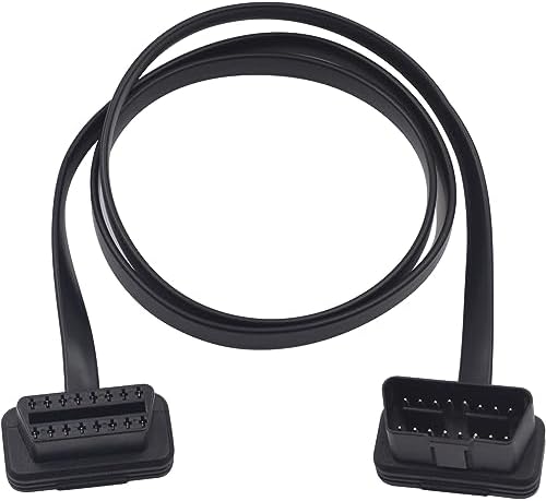 Duttek OBD2 Extension Cable 1M, OBD2 16-pin Male and Female Flat Ribbon ...