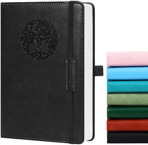 Amazon.com : Lined Journal Notebook for Women Men A5 Hardcover Leather ...
