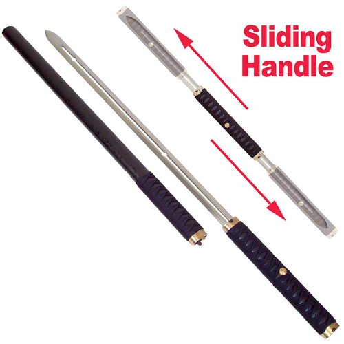 Whetstone Cutlery Two Blade Ninja Sword with Sliding Handle and Wood ...