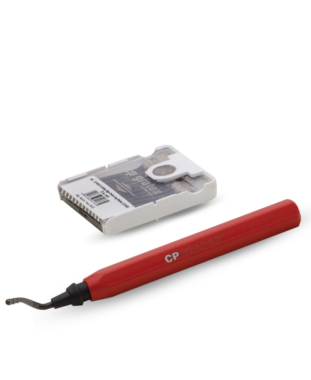 CP GRAT.EX Deburring Tool [Yellow] –1/2” C-BuRR Set 2 w/Hex Handle, Ø 3 ...