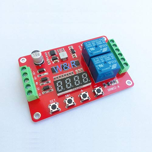 REFIT DRM02/Two-way multi-function relay module/delay/self-lock/cycle/timing/time relay : Amazon ...