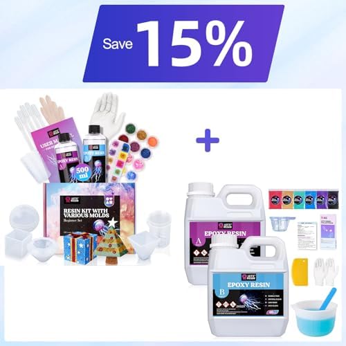 Amazon.com: Bundle Set of 16OZ Resin Molds Silicone Kit and 80oz ...