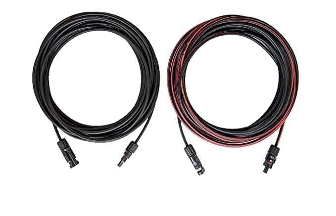 Hygrid Solar DC Cable 4 sq.mm with Crimped MC4 Connectors (Red and ...