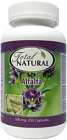 Amazon.com: Total Natural Natural Alfalfa Supplement 500mg 250 Capsules ...