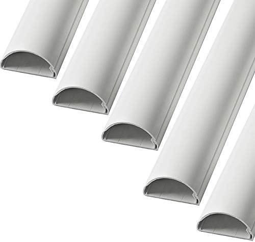 2m (2x 100cm) – 16mm x 8mm Black Trunking | HALF ROUND Cable Conduit ...