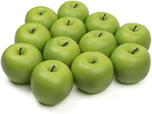 Amazon.com: Gresorth 6pcs Lifelike Artificial Green Apple Faux Fake ...