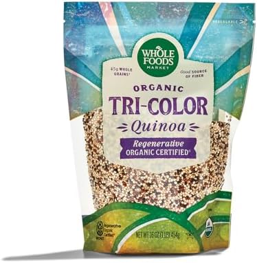 Amazon.com : Whole Foods Market, Quinoa Tri Color Regenerative Organic ...