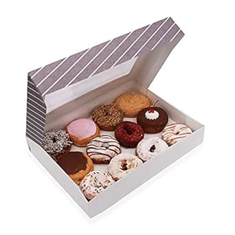 Indiana Carton Company Bakery Boxes - 12 Inch White Donut Boxes with ...