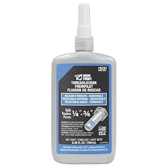 Amazon.com: Threadlocker, Blue, Medium Strength, Liquid, 250 mL Bottle ...